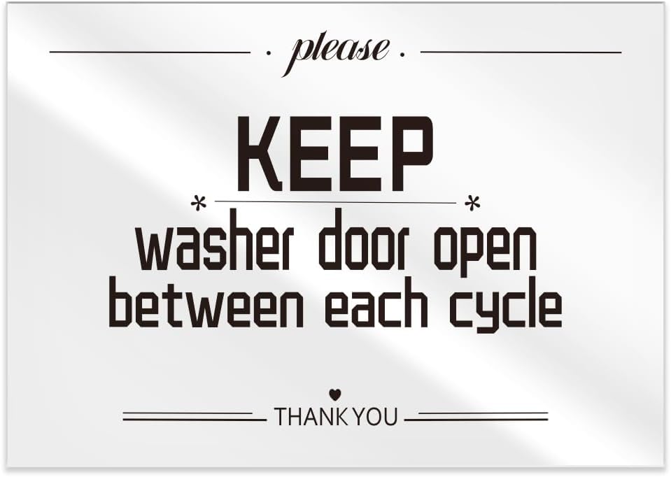 Acrylic Restroom Signs 5x3.5 inch Decor Bathroom Door Sign Keep Washing ...