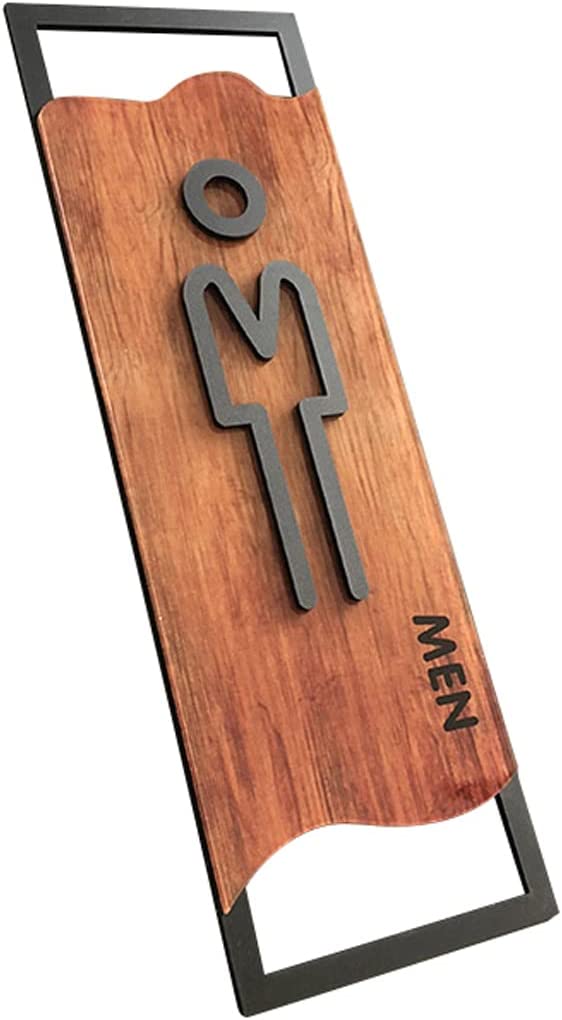 Acrylic Restroom Signs Imitation Wood Toilet Sign Men and Women ...