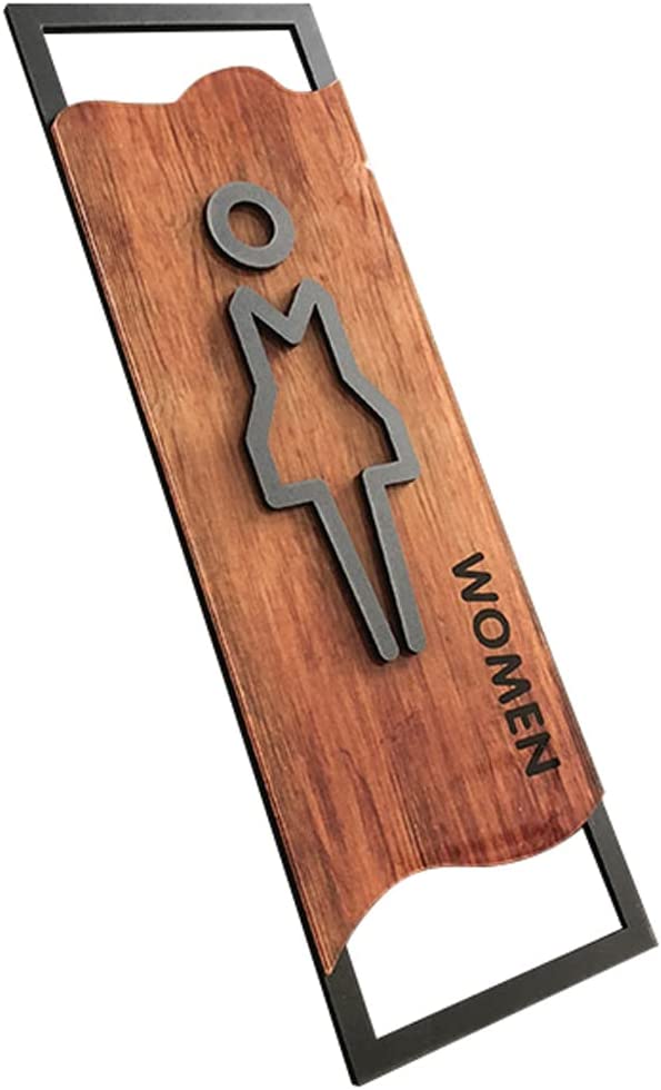 Acrylic Restroom Signs Imitation Wood Toilet Sign Men and Women ...