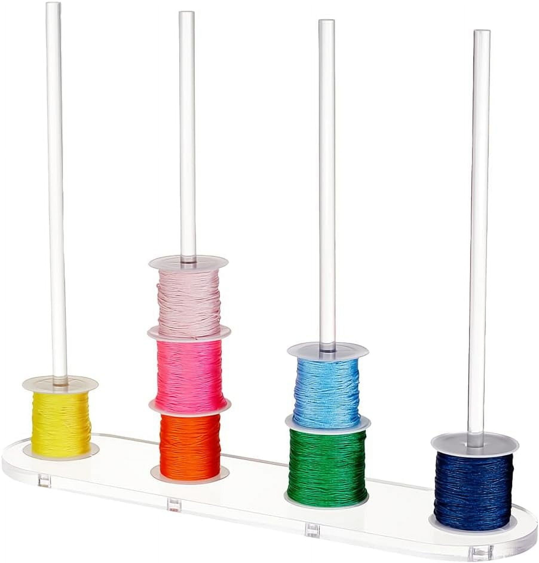 Acrylic Ribbon Organizer 4 Spools Wire Holder Ribbon Rack Storage Spool ...