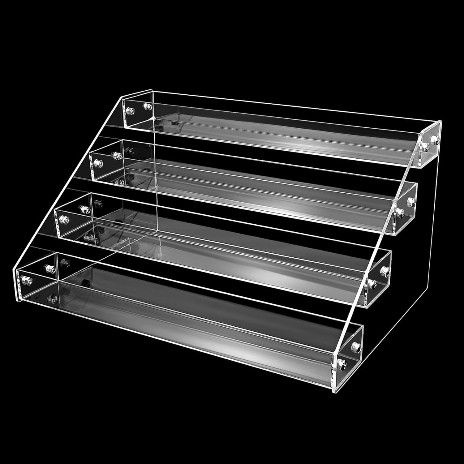 Acrylic Riser, 12inch 4 Tier Acrylic Risers for Display Premium Clear ...