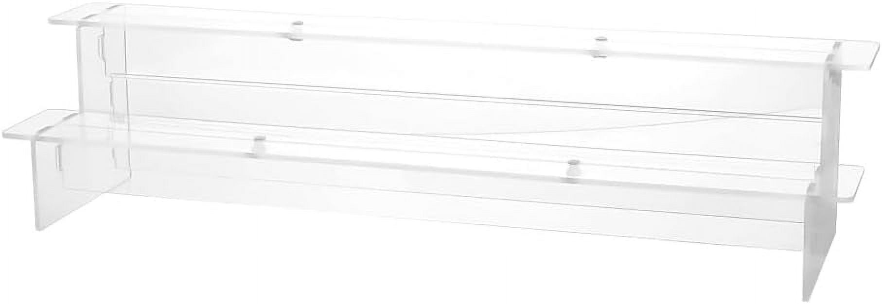 Acrylic Riser Display Shelf 2 Tier Clear Display Risers Stand with ...