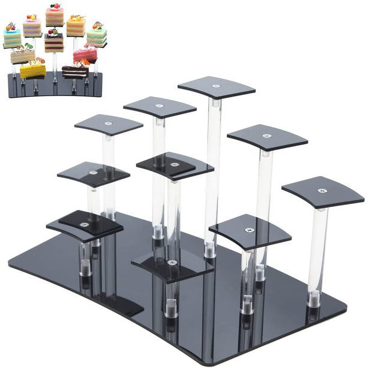 Acrylic Riser Display Stand, 10-Tier Step Riser for Collections, Toys ...