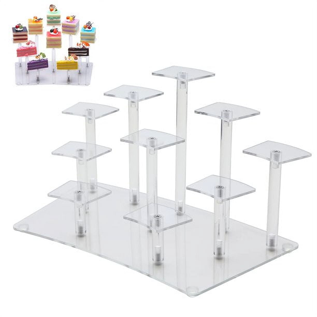 Acrylic Riser Display Stand, 10-Tier Step Riser for Collections, Toys ...