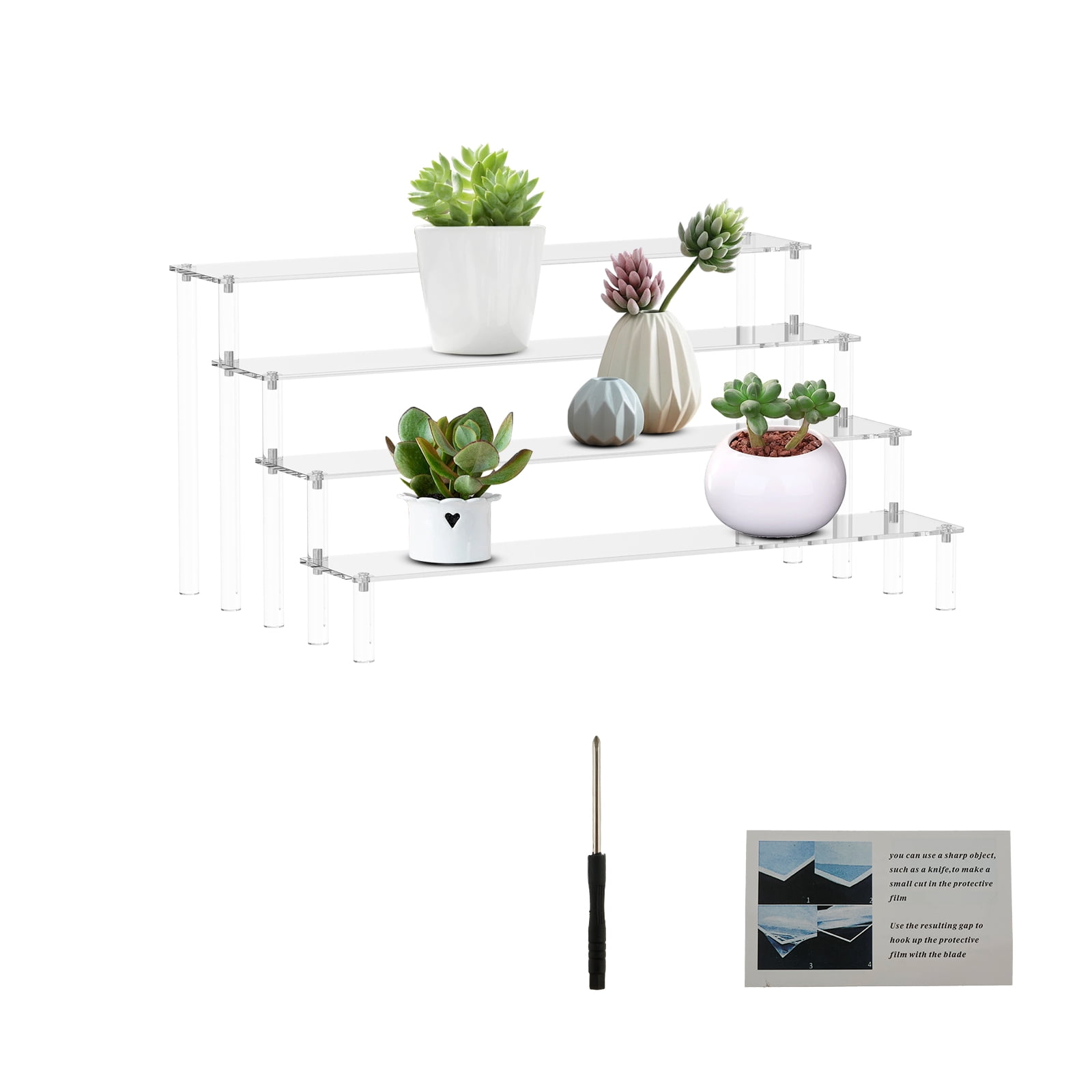 Acrylic Riser Display Stands Transparent Figurines Display Stand 3/4 ...