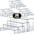16 Pcs Acrylic Risers, Clear Rectangular Display Stands for ...