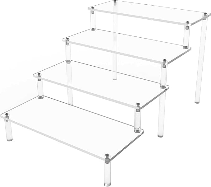 Acrylic Risers for Display 1 Pack 4 Tier Acrylic Display Risers Perfume ...