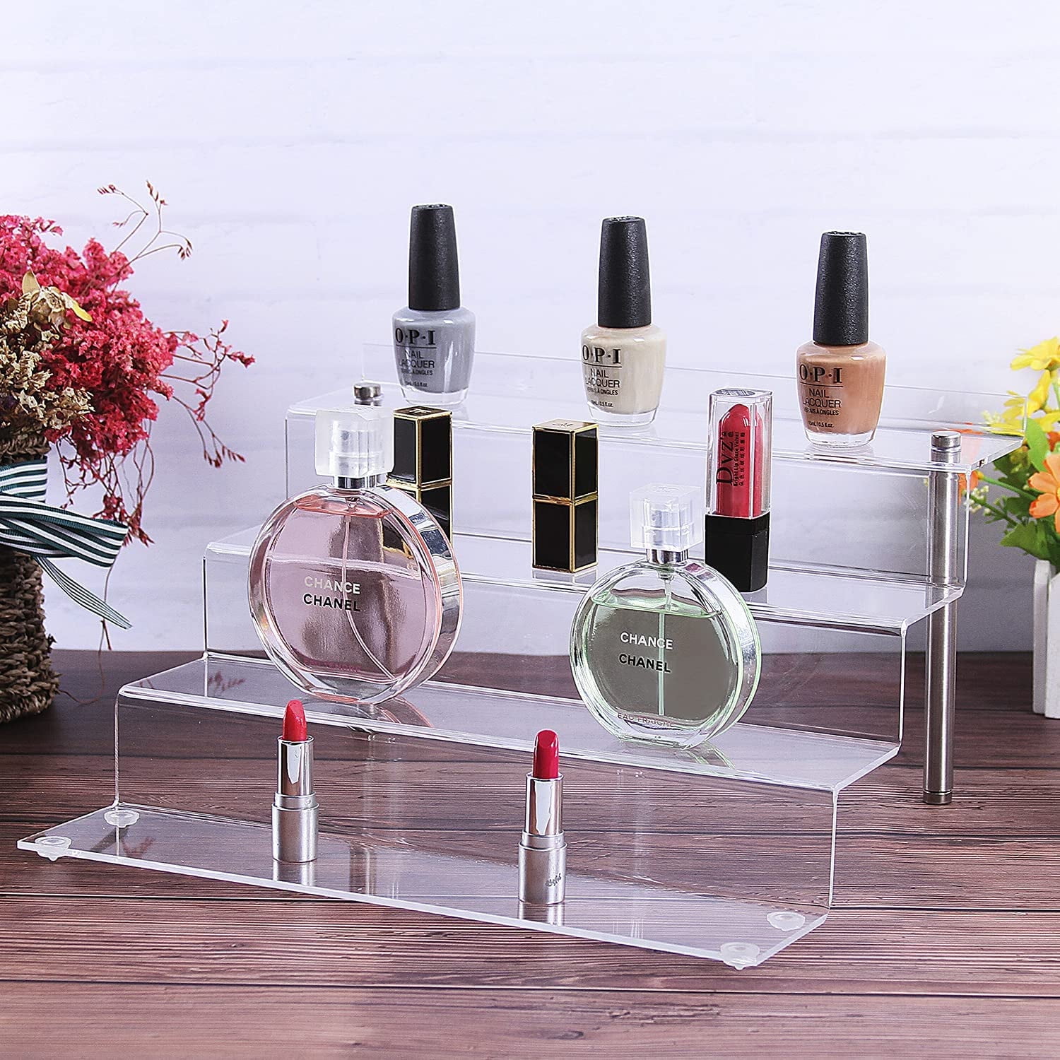 Acrylic Risers Display Shelf, 4 Tier Perfume Organizer, Risers for ...