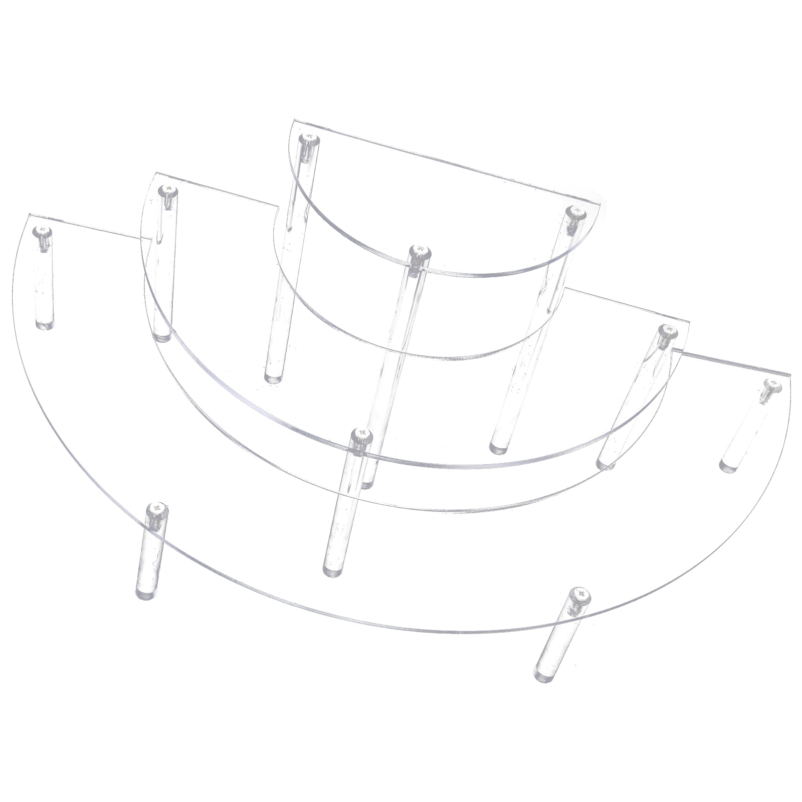 Acrylic Risers Display Stand 3-Tier Clear Step Riser Dessert Stand ...