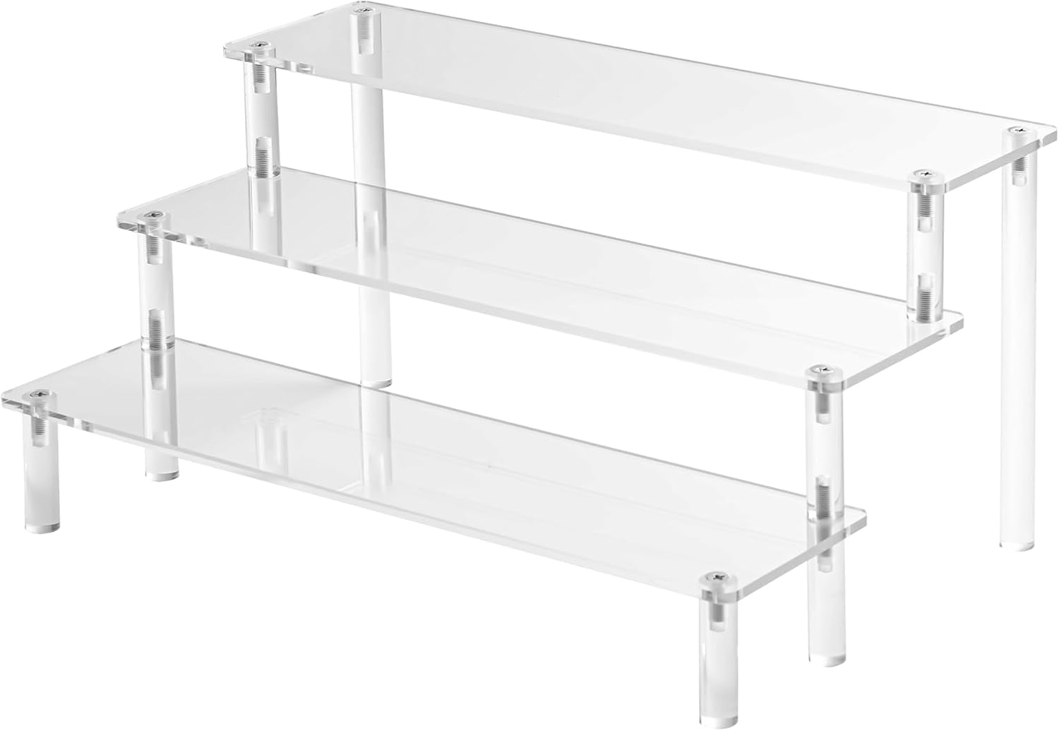 Acrylic Risers Display Stands, 3 Tier Perfume Organizer Display Shelf ...