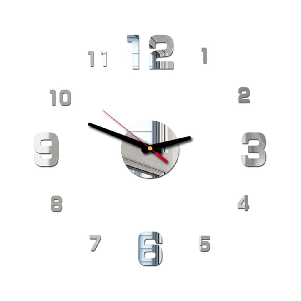 Acrylic Roman Home Numbers Diy 3D Sticker Wall Clock Mural Decals Clock ...