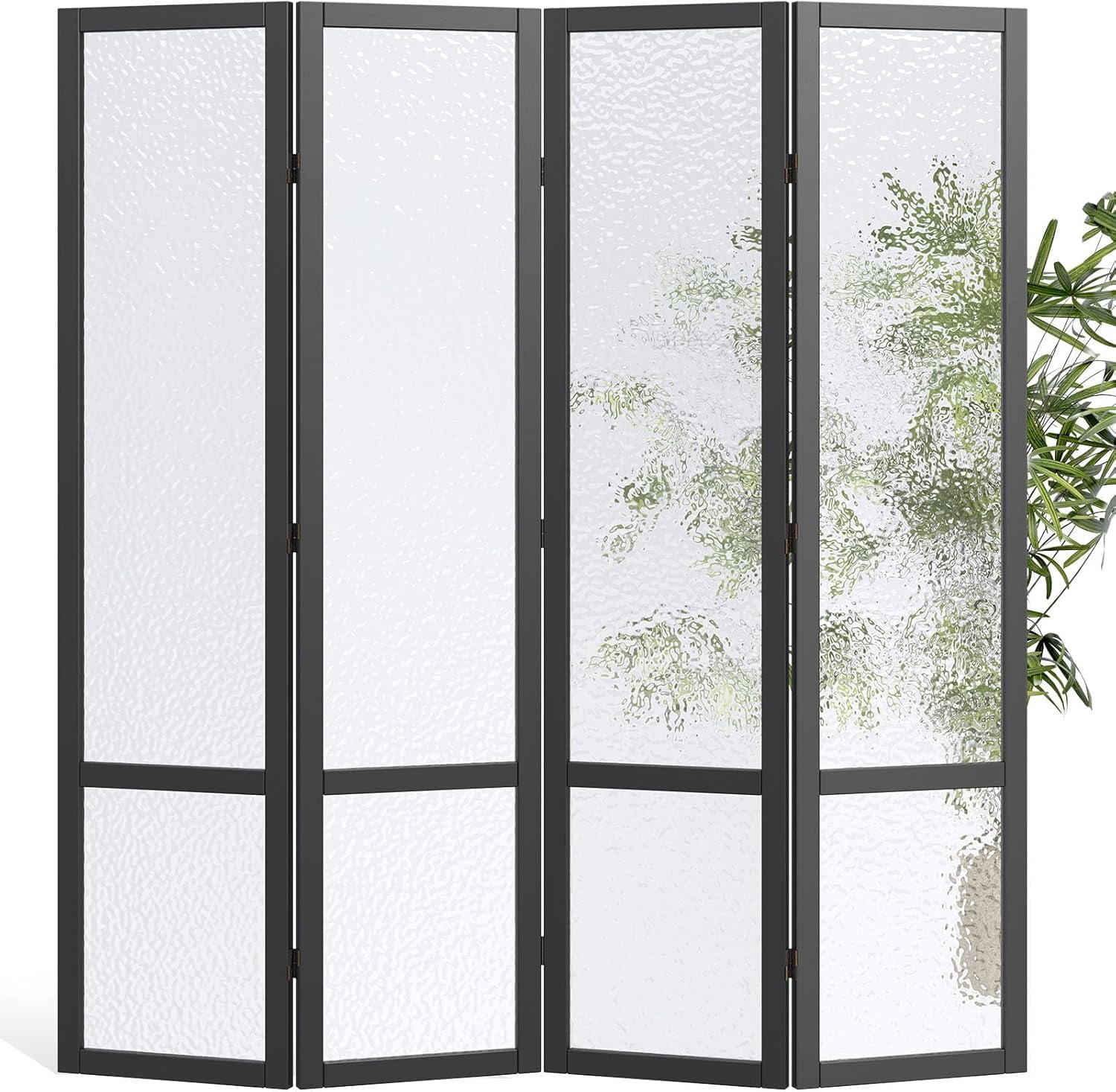 Acrylic Room Divider,4-Panel Freestanding Partition Screen, Frosted ...