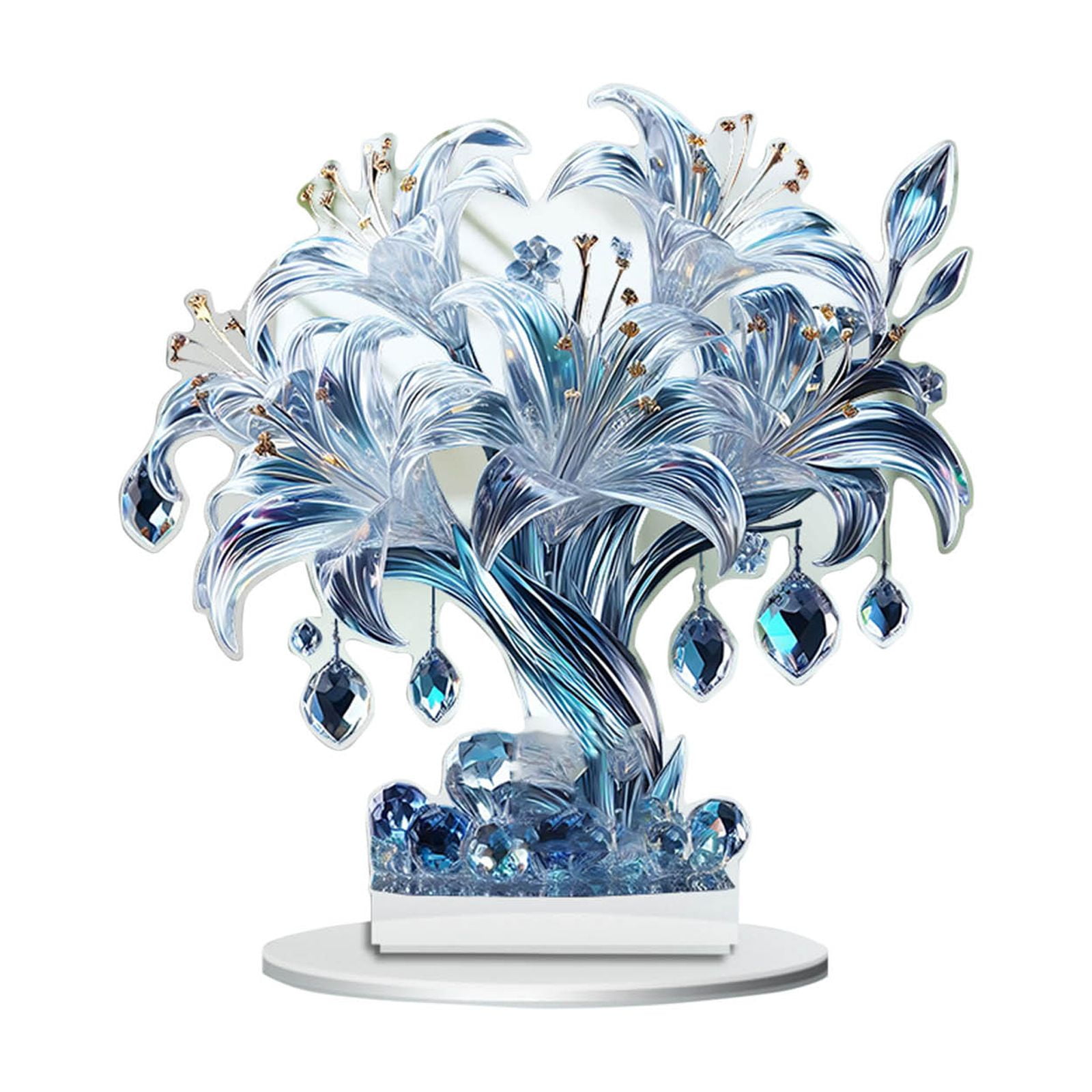 Acrylic Rose Desktop Decoration for Bedroom Living Room Study, Colorful ...