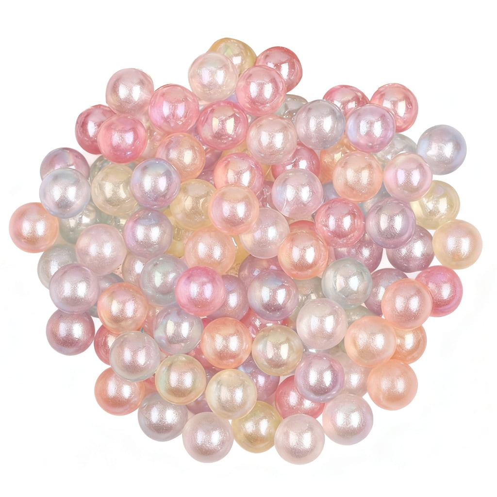 Acrylic Round Beads Colorful Craft Beads without Hole for Bracelets ...