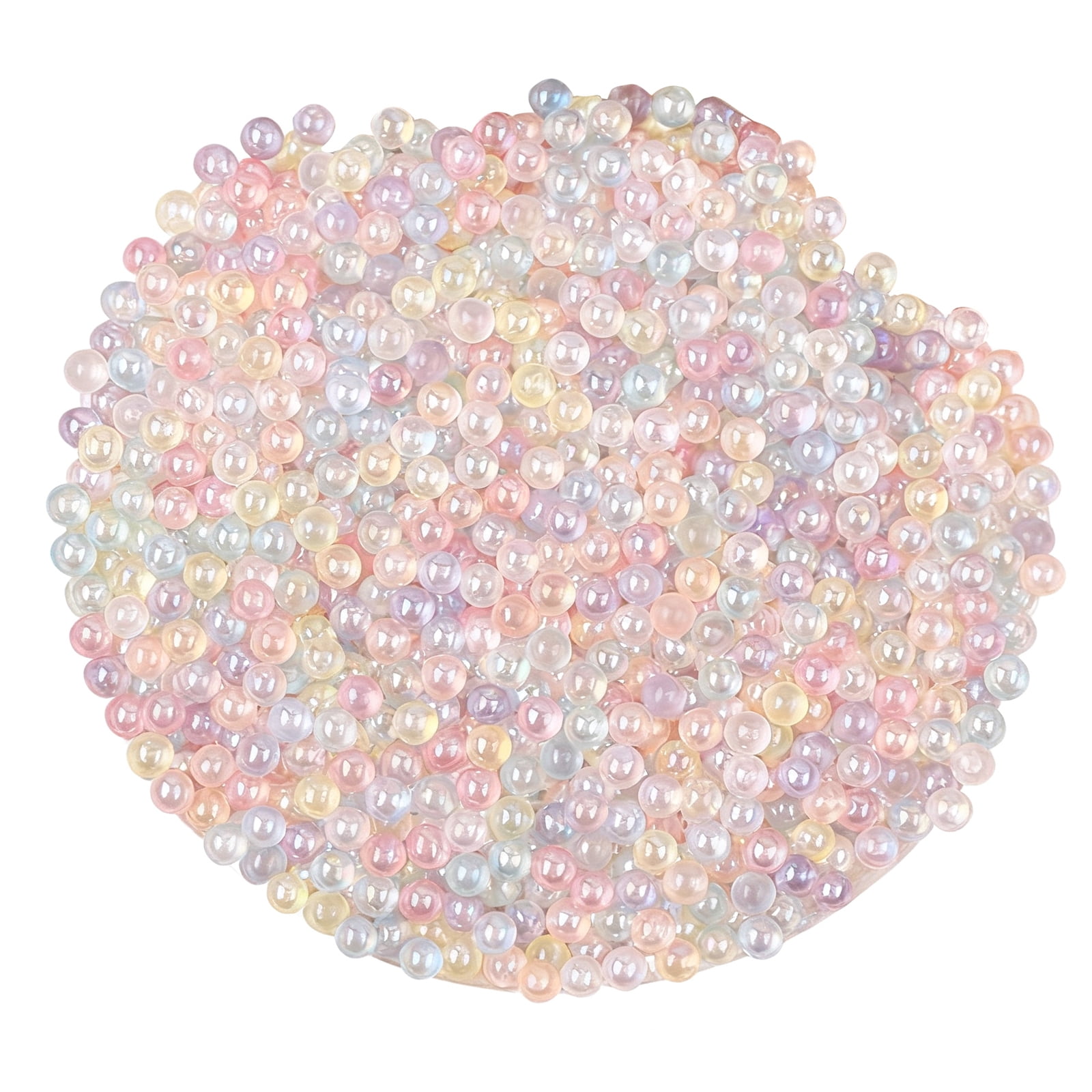 Acrylic Round Beads With Coating For Jewelry Making Colorful Craft ...