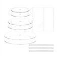 Acrylic Round Cake Disk Set,Cake Discs Set,Comb Scrapers,Dowel Rods ...