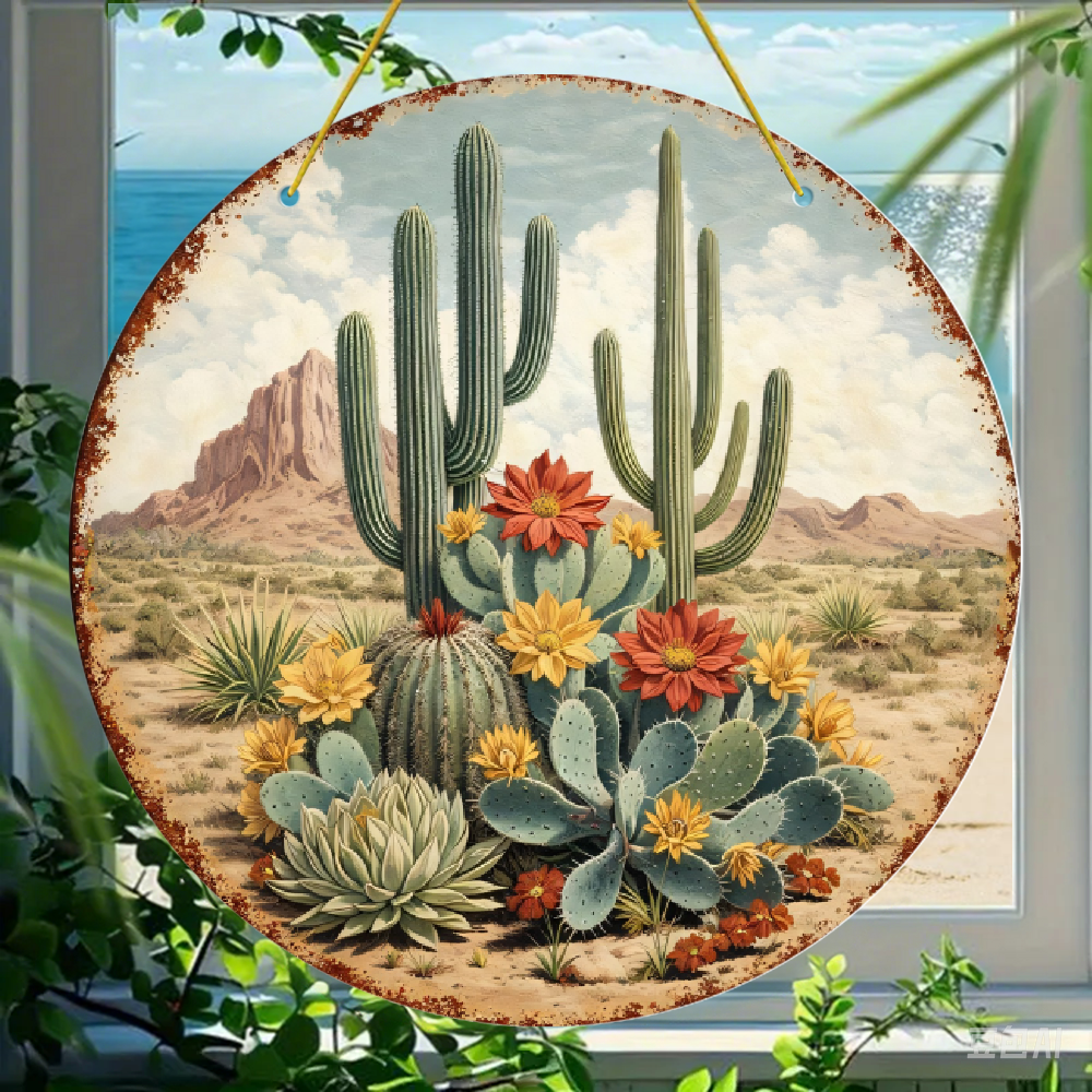 Acrylic Round Hanging Ornament, Decorative Art Piece with Artistic ...