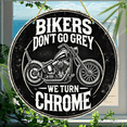 Acrylic Round Hanging Ornament, Vintage Biker Chopper Motorcycle ...