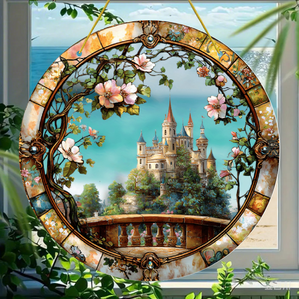 Acrylic Round Hanging Ornament for Wall Door Window Car Decor, Picture ...