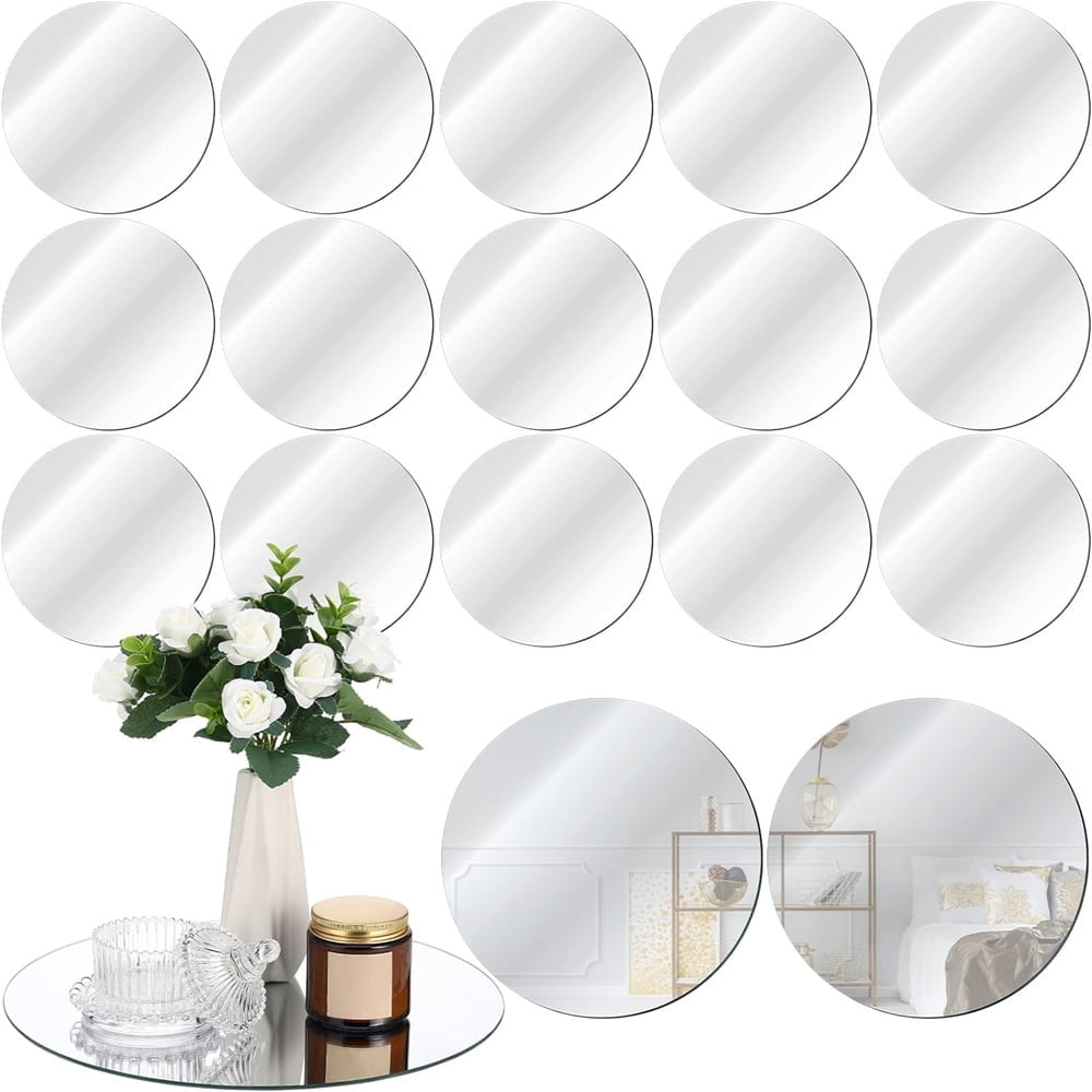 Acrylic Round Mirror,Circle Mirrors Trays Plates for Wedding Table ...