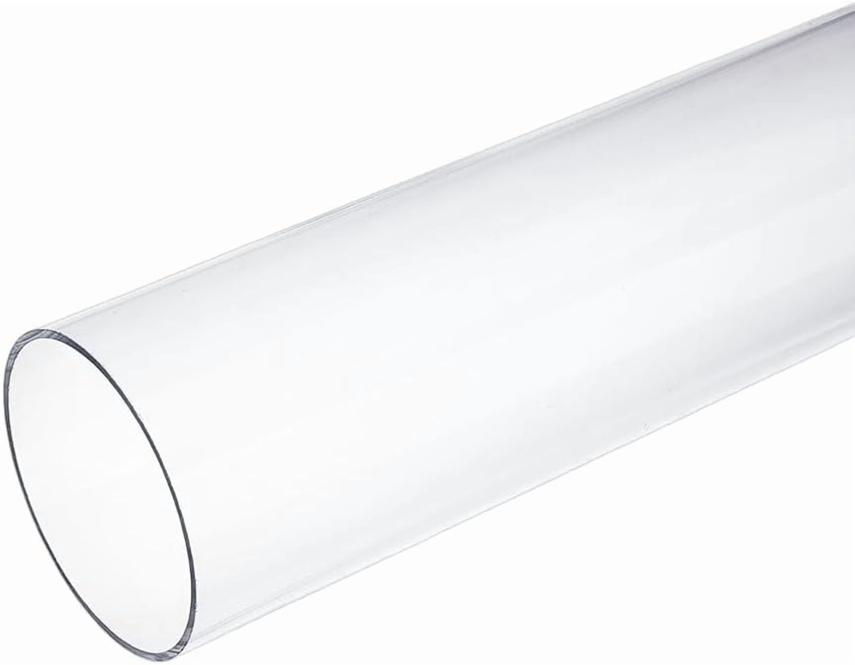 Acrylic Round Tube 12 inch Long Clear Rigid Acrylic Pipe 2.8 inch ID 2. ...
