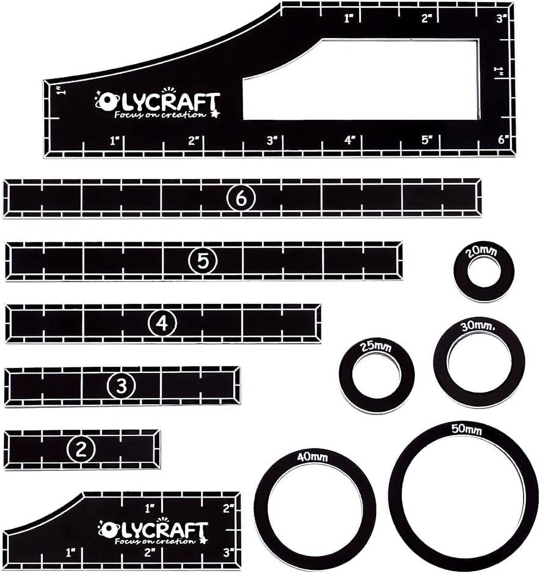 Acrylic Rulers Measuring Widget Tool Sets for Tabletop Wargames Black 5 ...