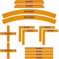 Acrylic Rulers Measuring Widget Tool Sets for Tabletop Wargames Orange ...