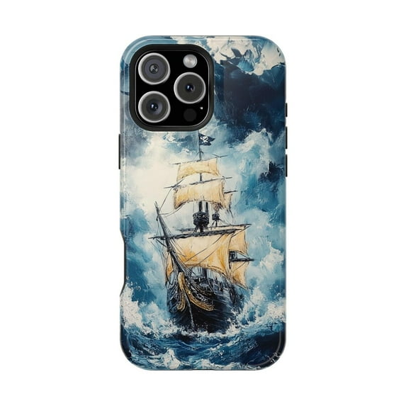 Acrylic Sail Ship Ocean Storm Painting Nautical Seascape Artwork Phone ...