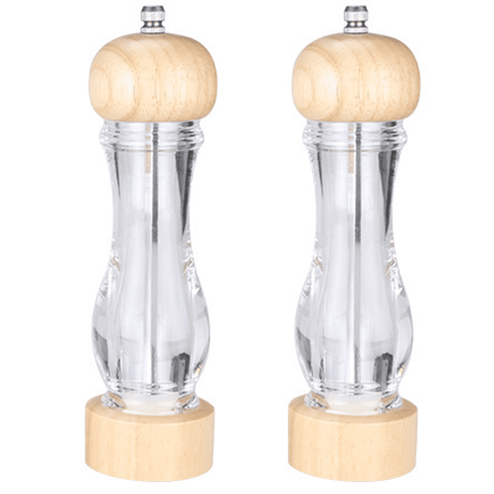 Acrylic Salt and Pepper Grinder , Manual Pepper Grinder- Wooden Shakers ...