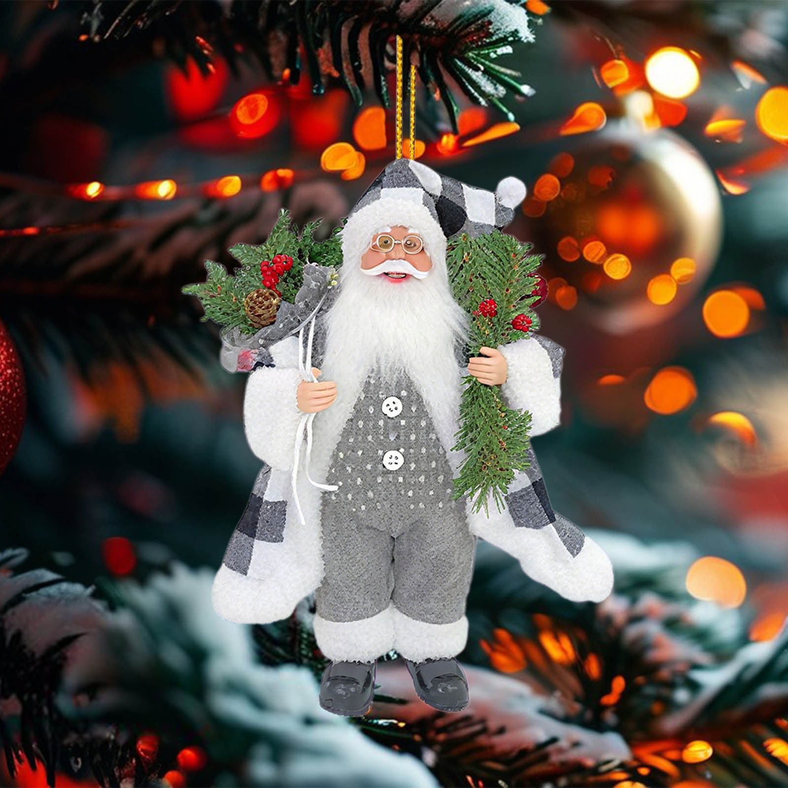 Acrylic Santa Claus Ornaments - Xmas Tree Small Pendants, Creative ...