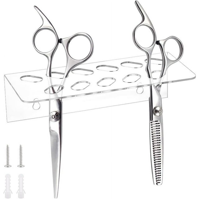 Acrylic Scissors Storage Rack Clear 190x88x58mm Inner Diameter: 25x15mm ...