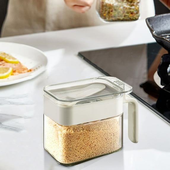 Acrylic Seasoning Box Set with Lid, 4-Compartment Kitchen Spice ...