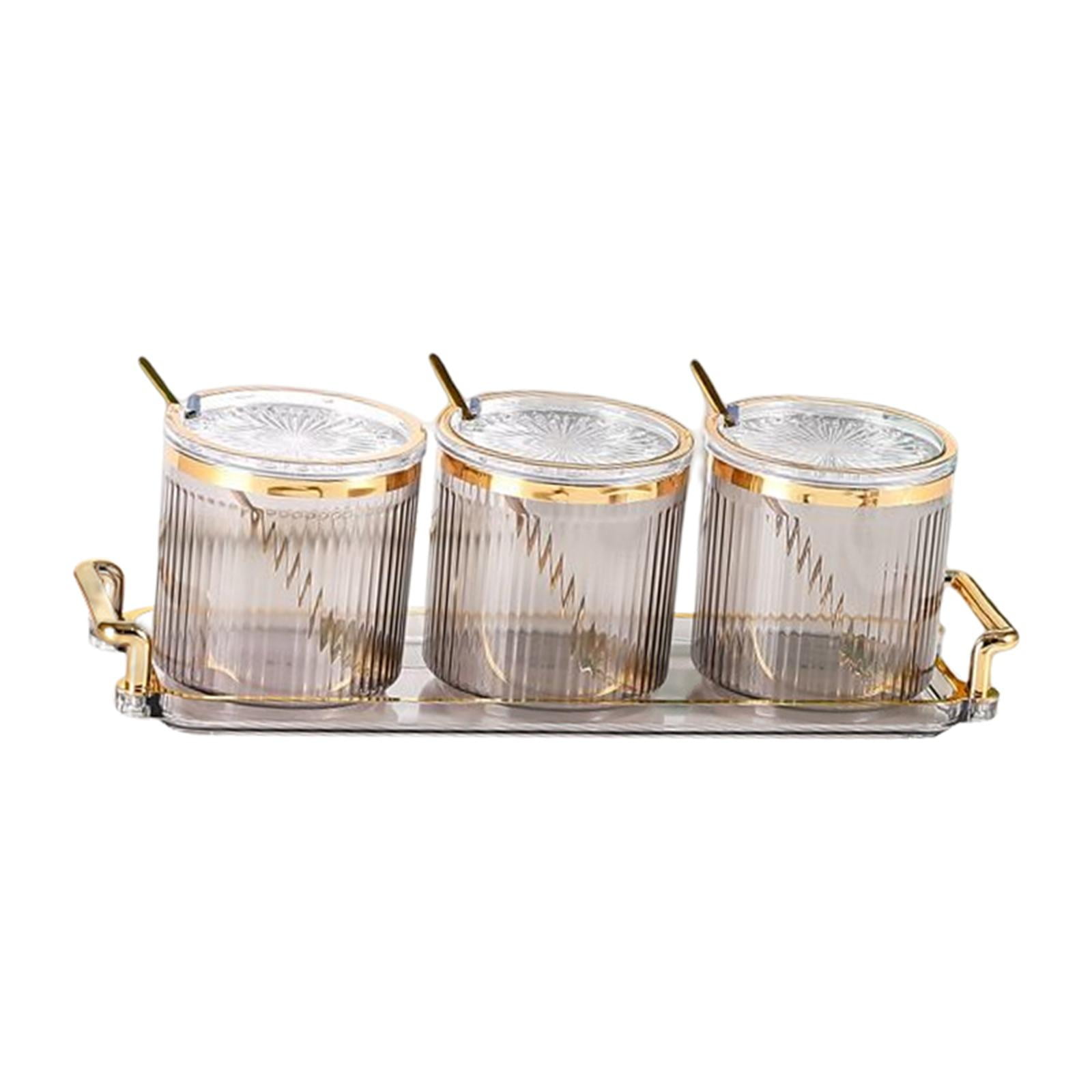 Acrylic Seasoning Box Set, Spice Shaker Kitchen Supplies with Lid and ...