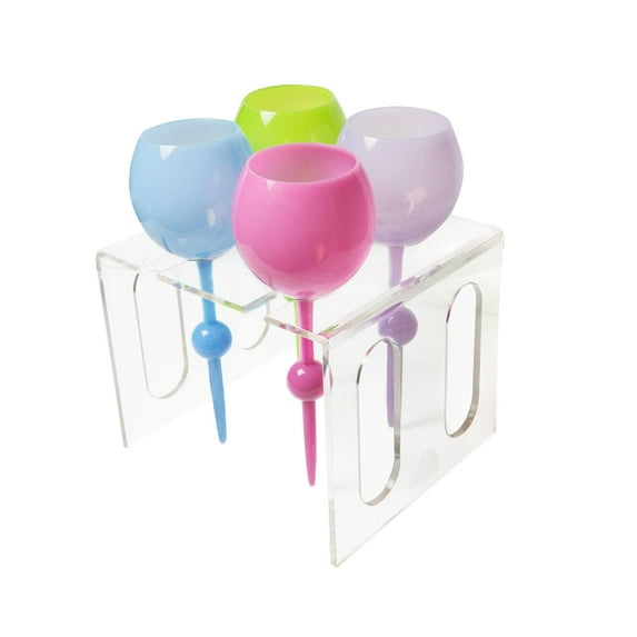 Acrylic Service Rack Floating Glass Cocktail Glass Beach Glass Tray ...