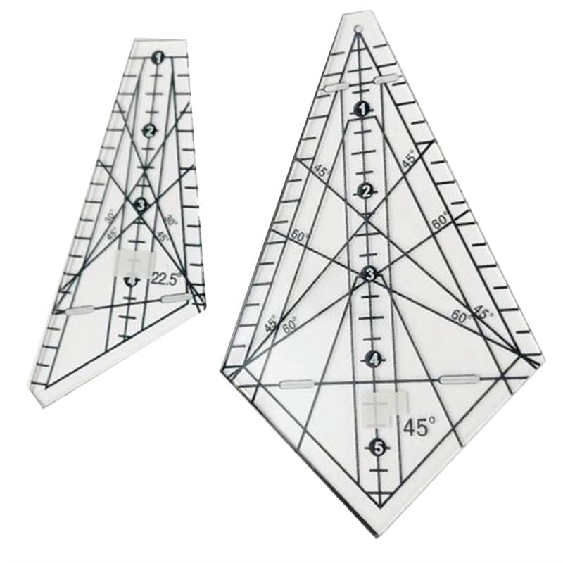 Acrylic Sewing Patchwork Ruler Squedge 22.5°/45° Template Quilting DIY ...