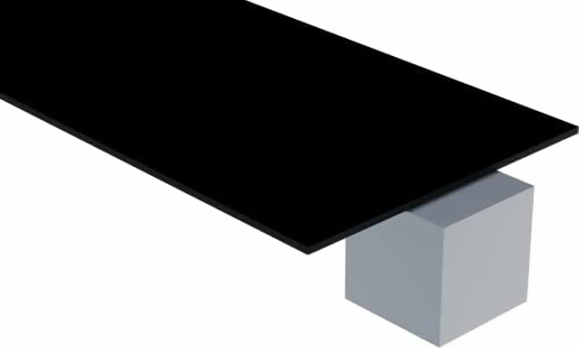 Acrylic Sheet, 2025 Black, Opaque, 4.5MM (3/16") Thick, 12" W x 48" L ...