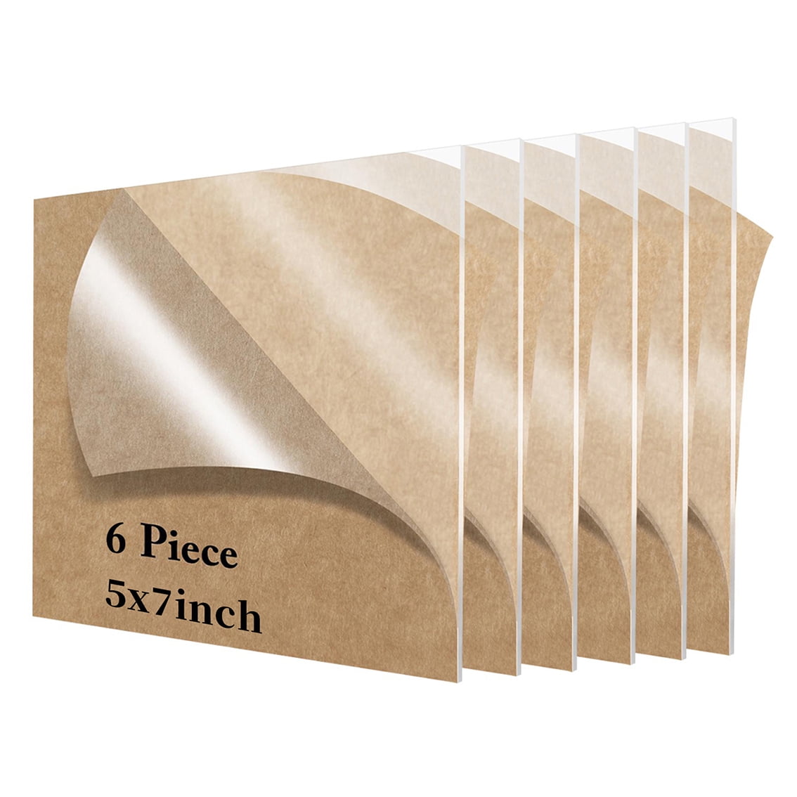 Acrylic Sheet 5 x 7 Lesnlok 6 Pieces Clear Plexiglass Sheet 1/8 ...