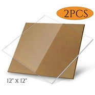 1/8" (3mm) Clear Acrylic Sheet 12"x12" Cast Plexiglass (0.118") Thick ...