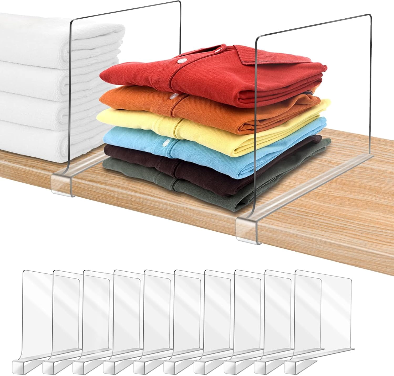 Acrylic Shelf Dividers for Closet Organization Closet Shelf Divider ...