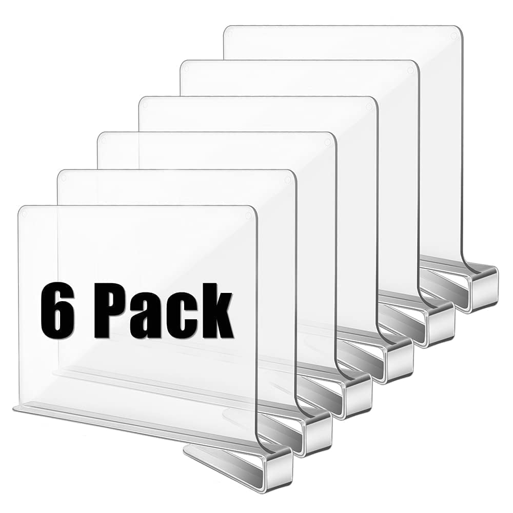 Acrylic Shelf Dividers for Closet, Wood Closets Shelf Separator and ...