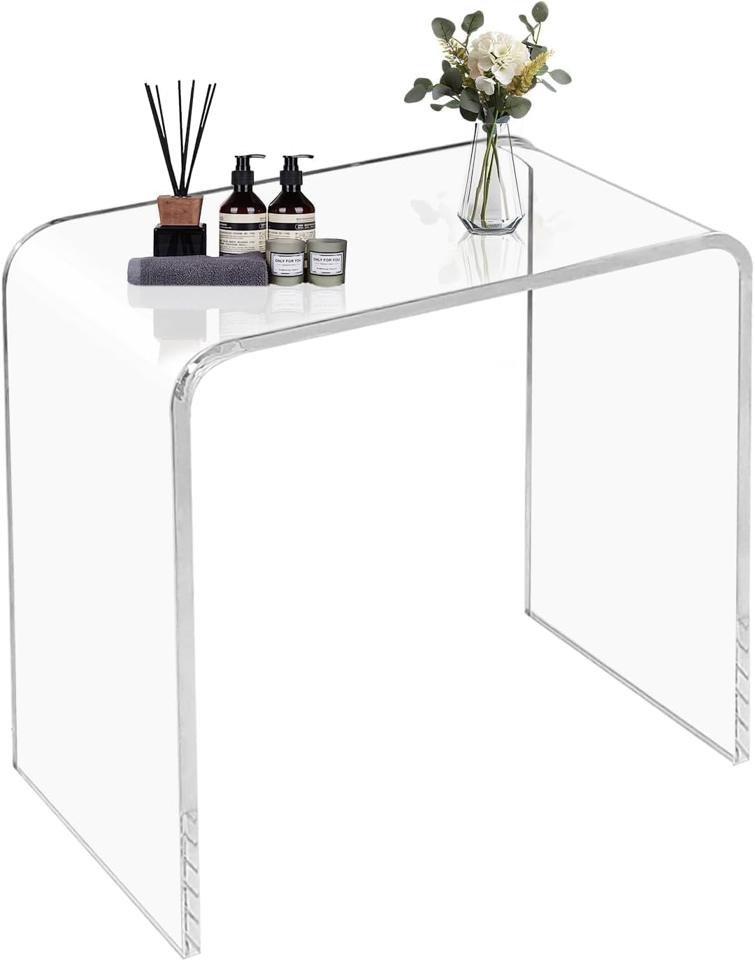 Acrylic Shower , Acrylic Step Stool, 16" L x 12" W x 18" H 300lbs ...