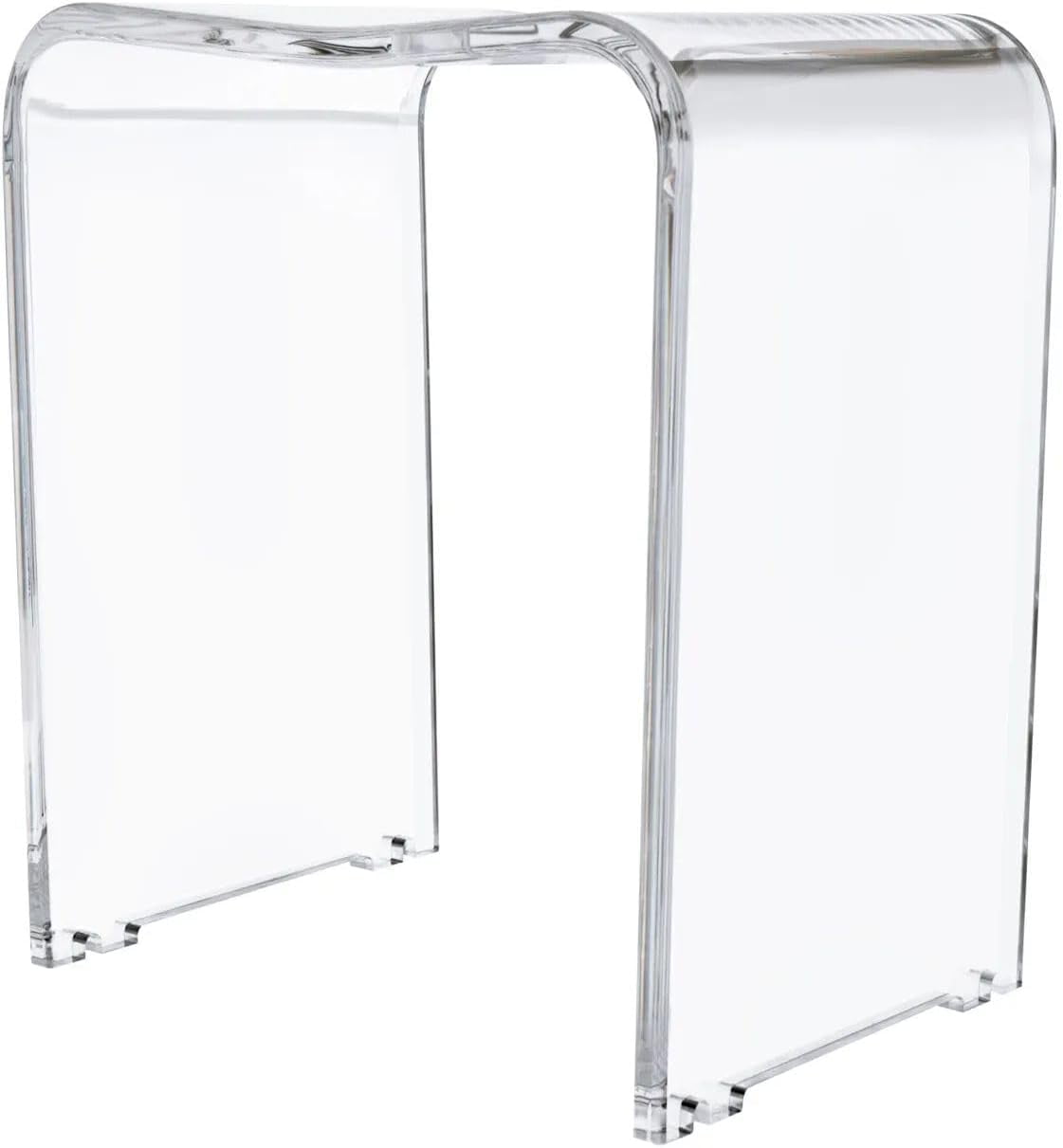 Acrylic Shower Bench U-Shape Stool Bath Chair Seat Inside Showers Clear ...