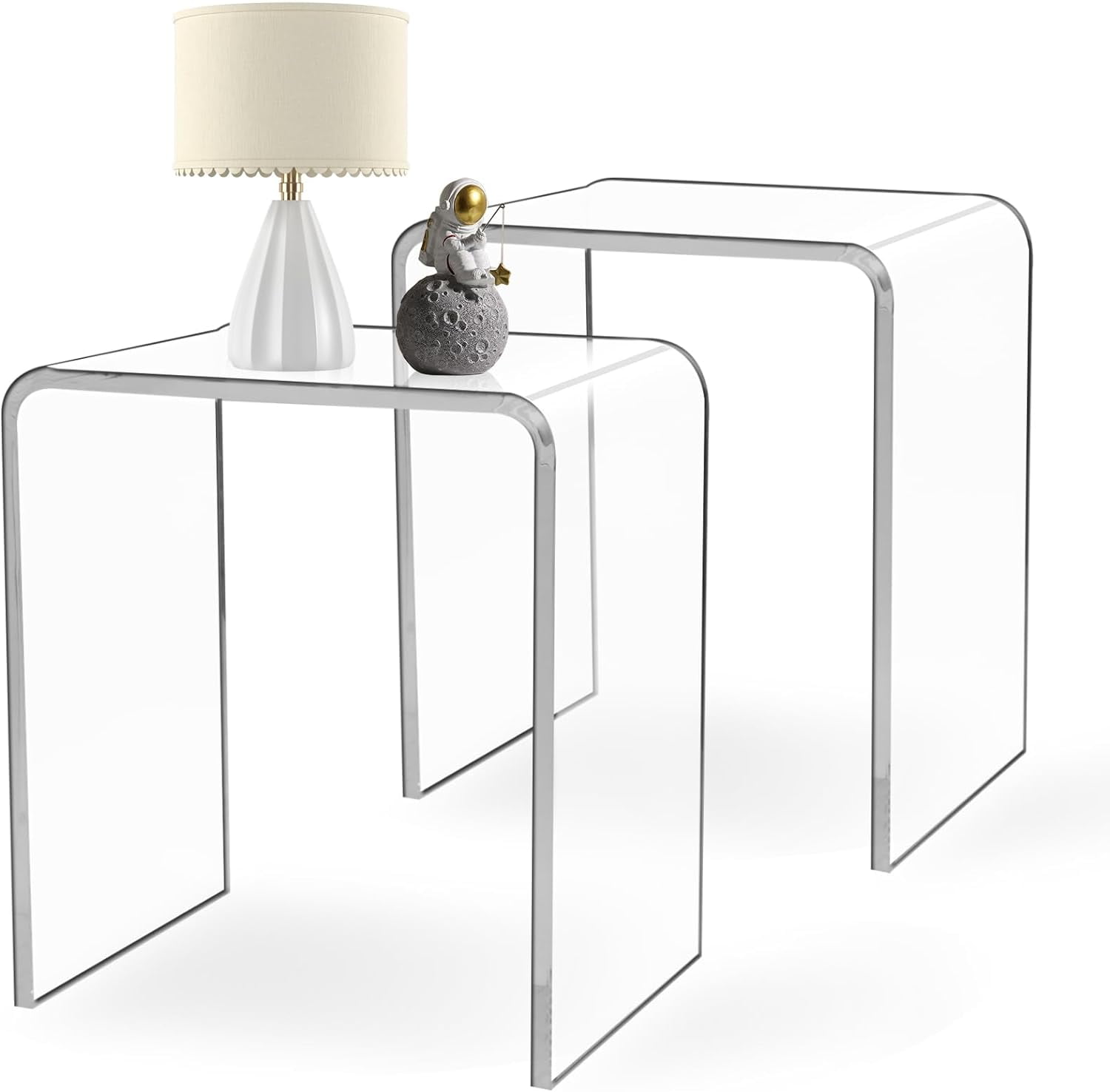 Acrylic Side 16" L x 12" W x 18" H Acrylic Shower Bench Clear Coffee ...