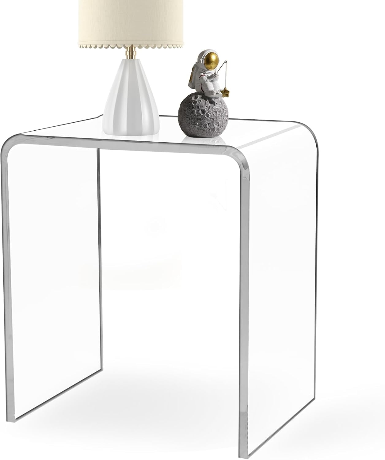 Acrylic Side Table, 16" L x 12" W x 18" H Acrylic Shower Bench, Modern ...