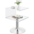 Acrylic Side Table C Shaped Acrylic End Table for Couch, Modern Small ...