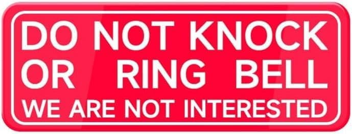 Acrylic Sign 3x10 Inch Acrylic Do Not Knock Or Ring Bell We Are Not ...