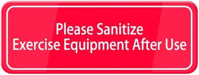 Acrylic Sign 3x10 Inch Acrylic Please Sanitize Exercise Equipment After ...