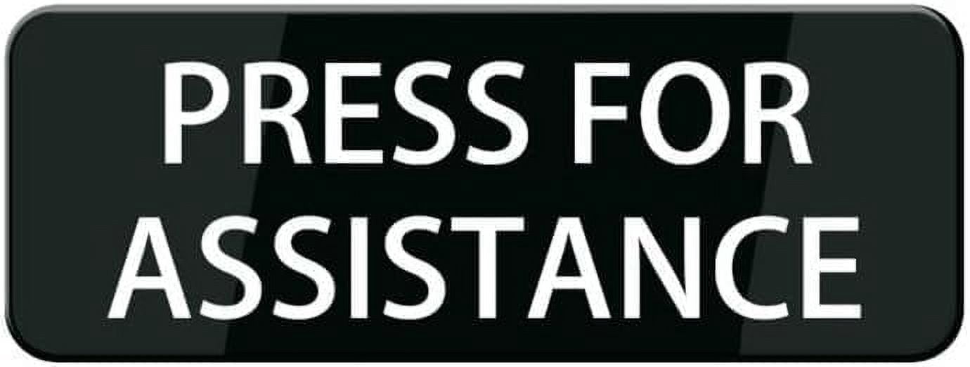 Acrylic Sign 3x10 Inch Acrylic Press For Assistance Sign Business ...