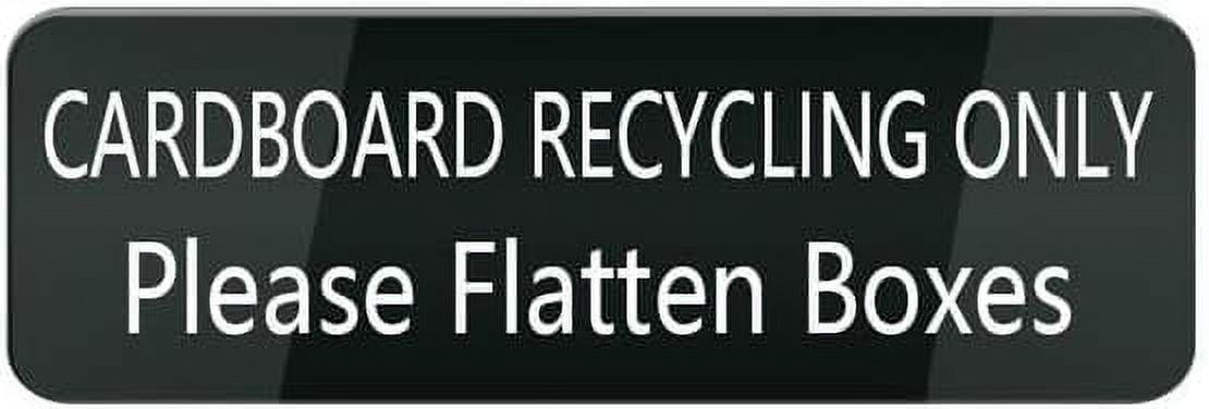 Acrylic Sign 3x10 Inch Acrylic Signs Cardboard Recycling Only Please ...