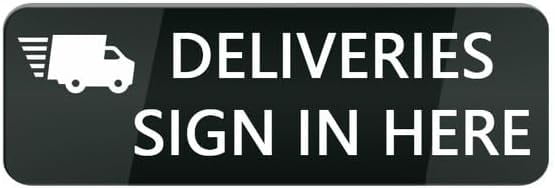 Acrylic Sign 3x10 Inch Acrylic Signs Deliveries Sign In Here Sign For ...